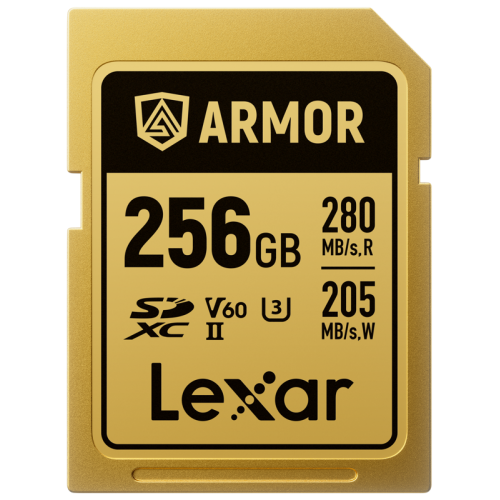 Lexar Professional ARMOR GOLD 256GB UHS-II V60 SDXC Memory Card