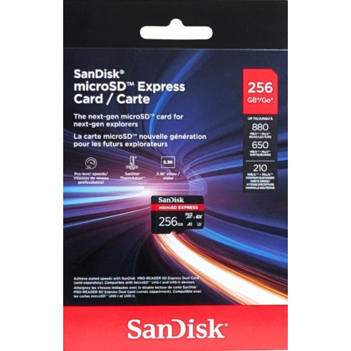 SanDisk Micro SD Express, 256GB micro SD card,