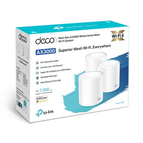 TP-Link AX3000 Whole Home Mesh Wi-Fi 6 System – Deco X60 (3-Pack)
